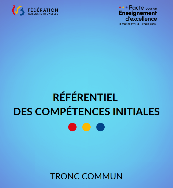 Référentiel des compétences initiales en Maternelles - Enseignons.be