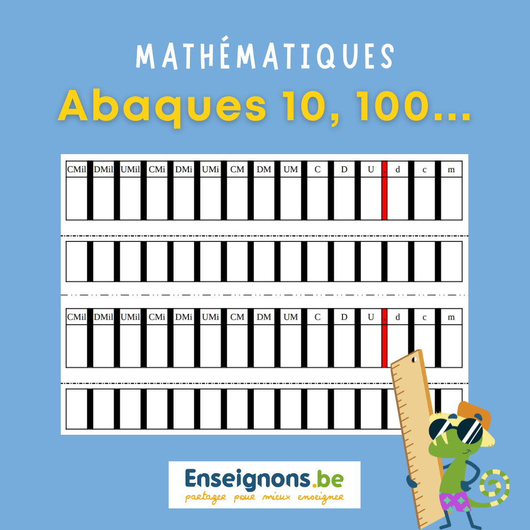 Exercices dans les abaques - Enseignons.be